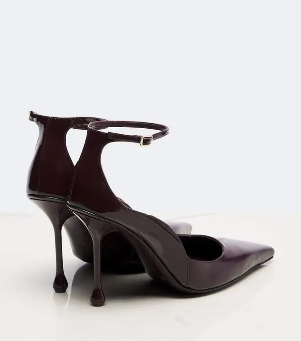 JIMMY CHOO Quinci Leather Pumps With Buckle-fastening Ankle Strap