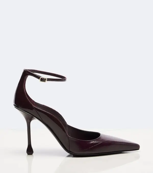 JIMMY CHOO Quinci Leather Pumps With Buckle-fastening Ankle Strap