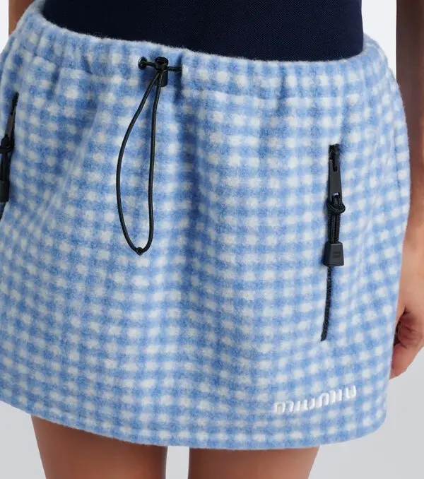 Miu Miu Gingham Miniskirt