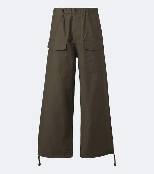 JW Anderson Cotton-blend Wide-leg Pants - Green