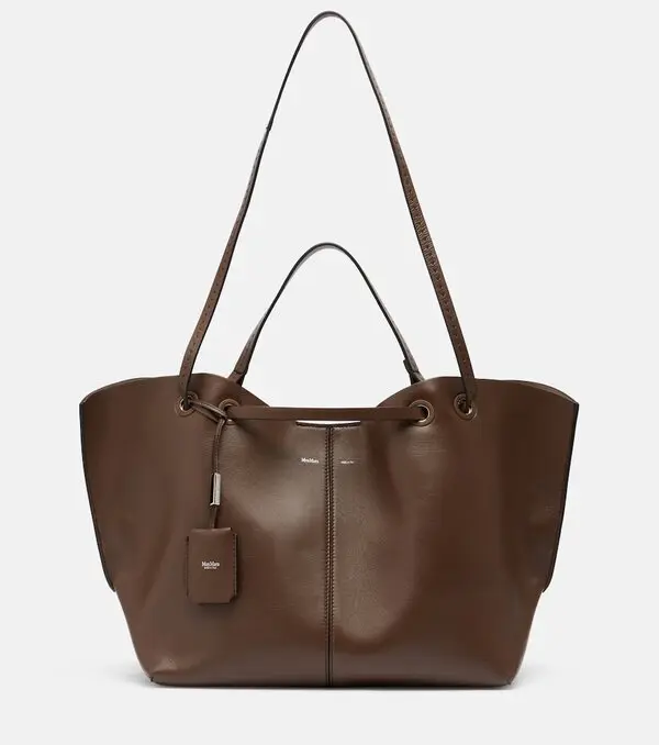 Max Mara Leather Tote Bag - Brown