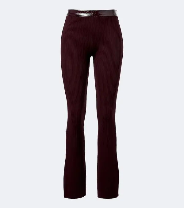 COURREGES Courrèges Ribbed-knit Flared Pants