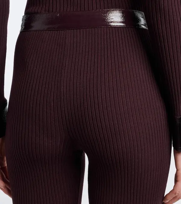 COURREGES Courrèges Ribbed-knit Flared Pants