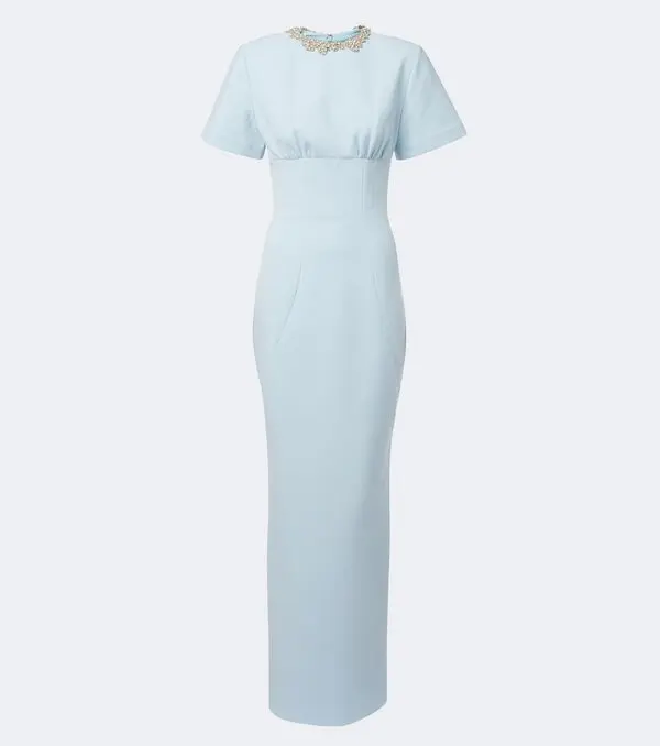 Rachel Gilbert Embellished Corset Gown - Blue
