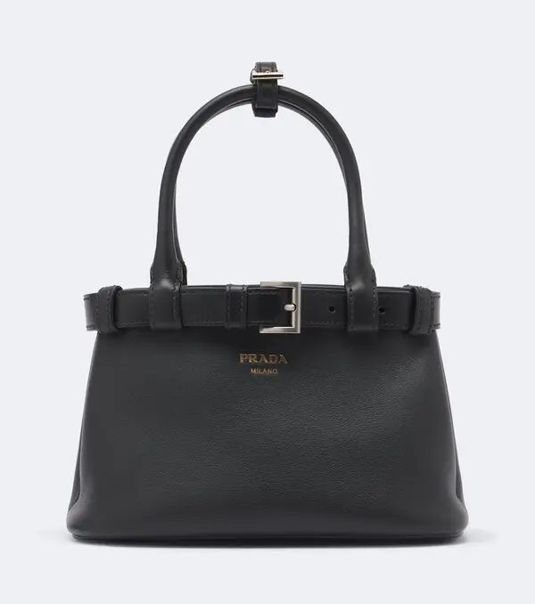 Prada Small Leather Top-handle Bag - Black