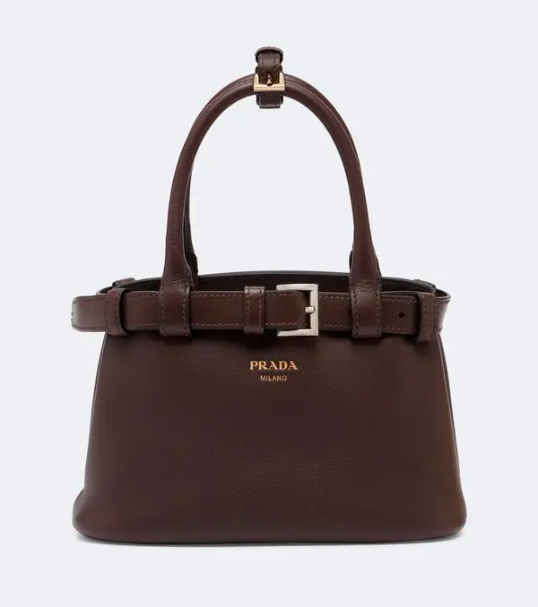 Prada Buckle Small Leather Shoulder Bag