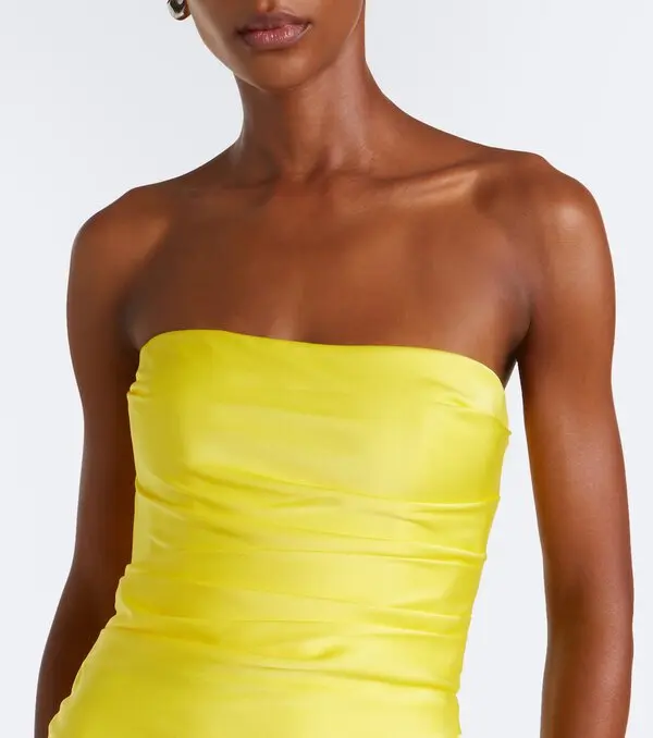 Alex Perry Satin Crêpe Bustier Gown