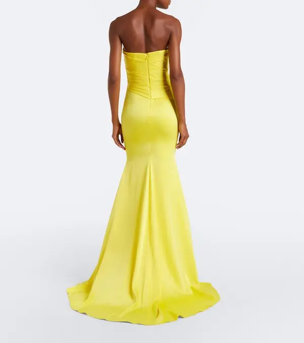 Alex Perry Satin Crêpe Bustier Gown