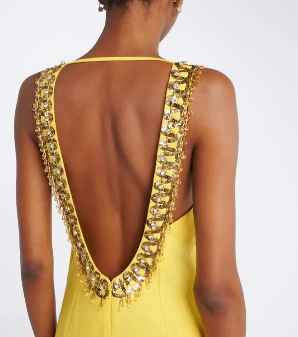Valentino Garavani Embellished Linen Gown