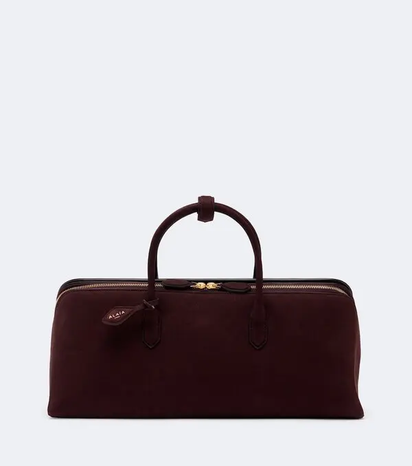 Alaïa Suede Top Handle Bag - Burgundy
