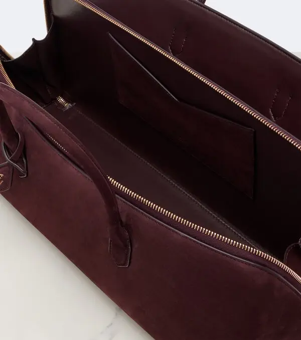 Alaïa Suede Top Handle Bag - Burgundy
