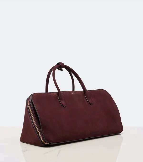 Alaïa Suede Top Handle Bag - Burgundy