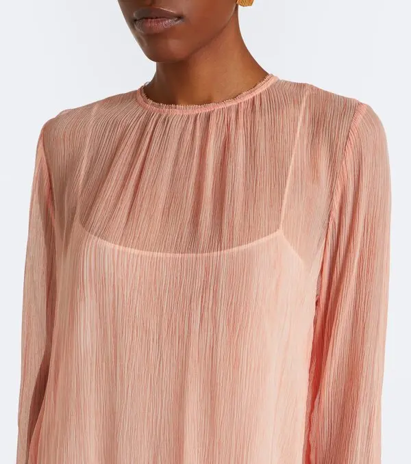 Ulla Johnson Emmeline Ruffled Silk Chiffon Minidress - Orange