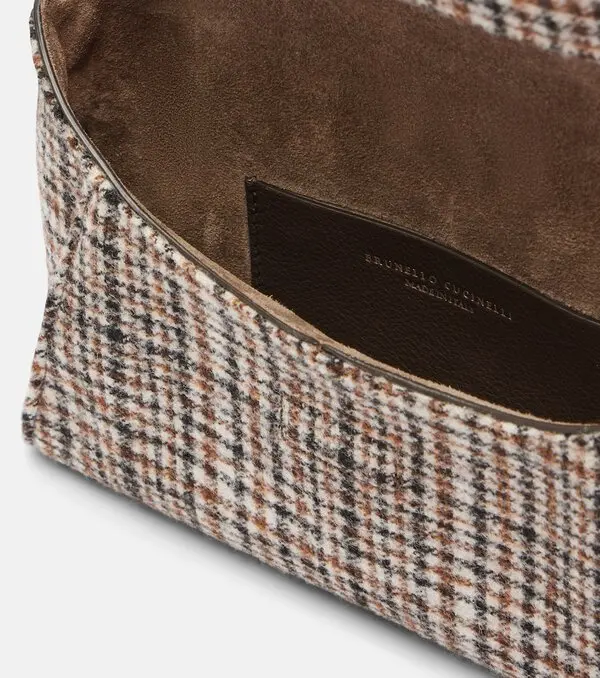 Brunello Cucinelli Monili Mini Plaid Clutch