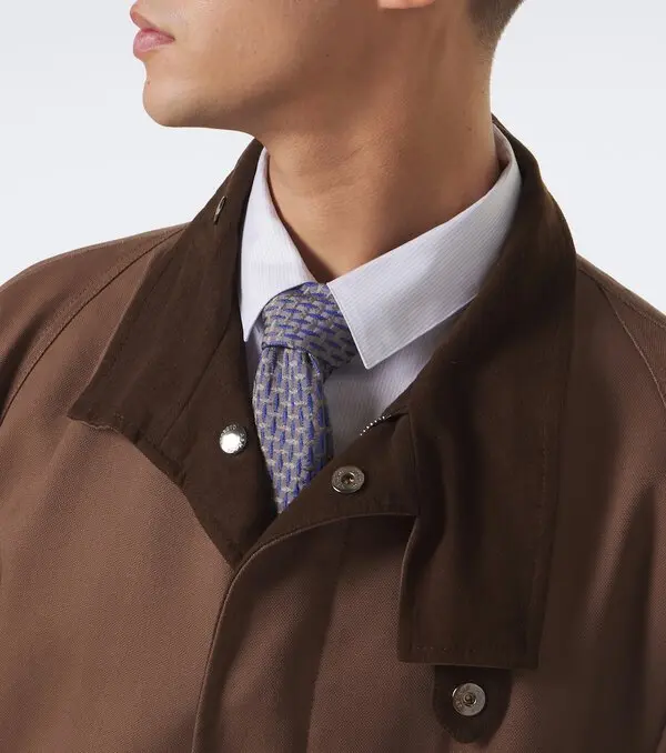 Giorgio Armani Silk-blend Jacquard Tie - Beige