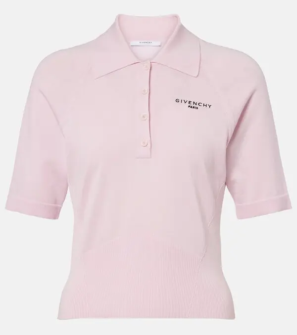 Givenchy Cotton And Silk Polo Shirt - Pink