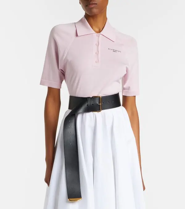 Givenchy Cotton And Silk Polo Shirt - Pink
