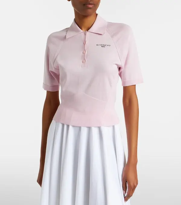 Givenchy Cotton And Silk Polo Shirt - Pink