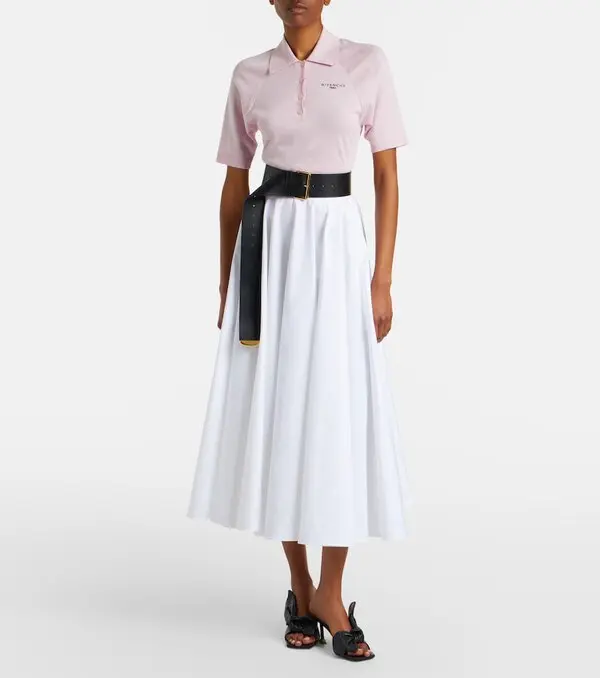 Givenchy Cotton And Silk Polo Shirt - Pink