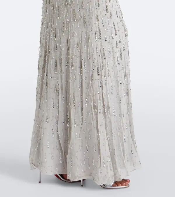 Jenny Packham Embellished Gown - White