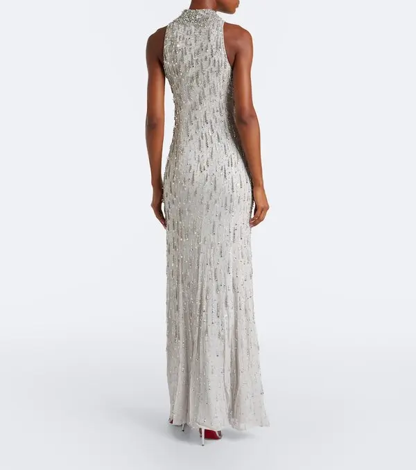 Jenny Packham Embellished Gown - White
