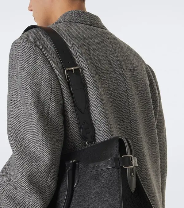 Valentino Garavani Vlogo Leather Briefcase