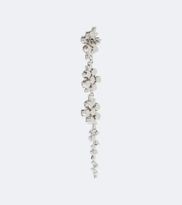 Simone Rocha Floral Crystal Drop Earrings