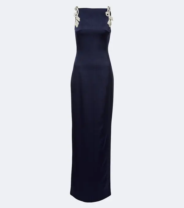 Rachel Gilbert Oryx Embellished Gown - Blue