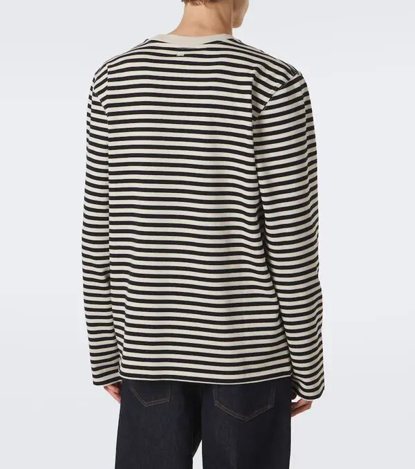 AMI Paris Striped Cotton T-shirt - Multicoloured