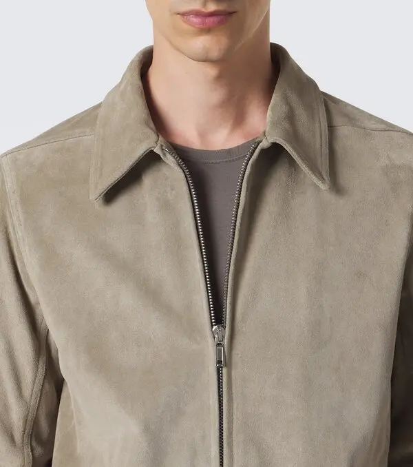 Rick Owens Brad Suede Jacket - Beige