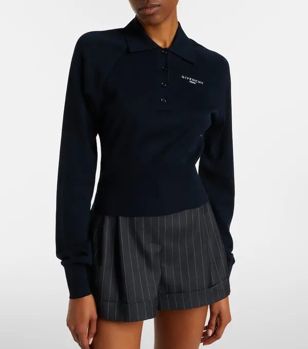 Givenchy Cotton And Silk Polo Sweater