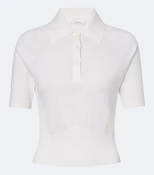 Givenchy Cotton And Silk Polo Sweater - White