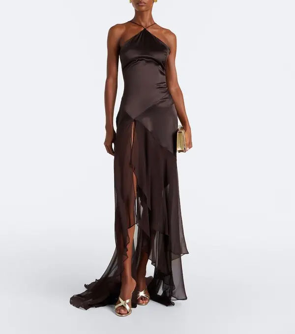 Alex Perry Halterneck Silk Gown
