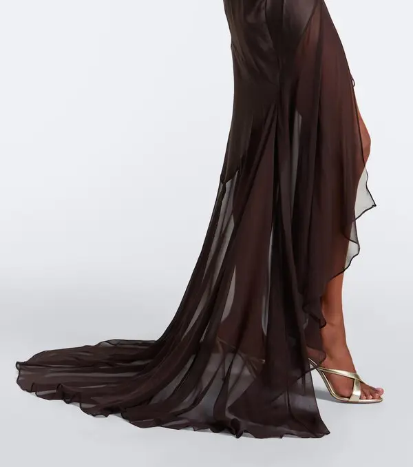 Alex Perry Halterneck Silk Gown