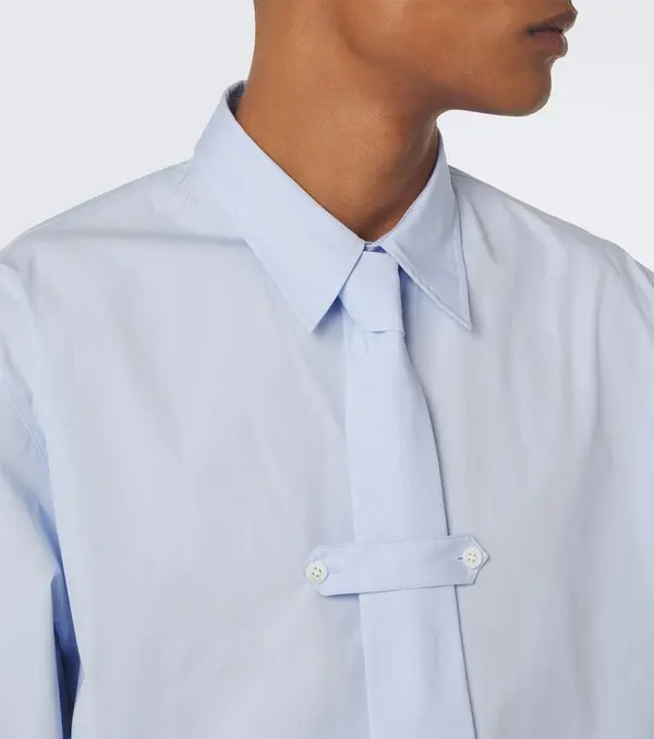 Dries Van Noten Cotton Poplin Shirt With Tie