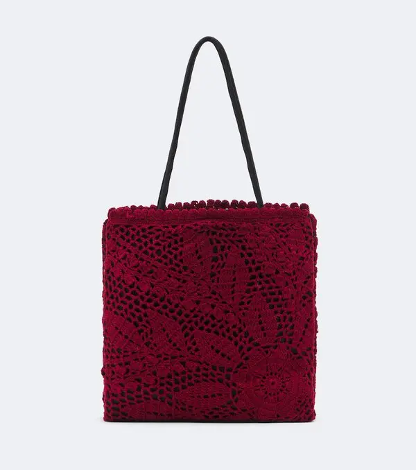 Magda Butrym Julia Crochet Top-handle Bag - Burgundy