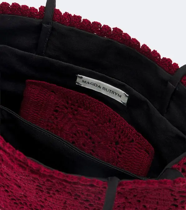 Magda Butrym Julia Crochet Top-handle Bag - Burgundy