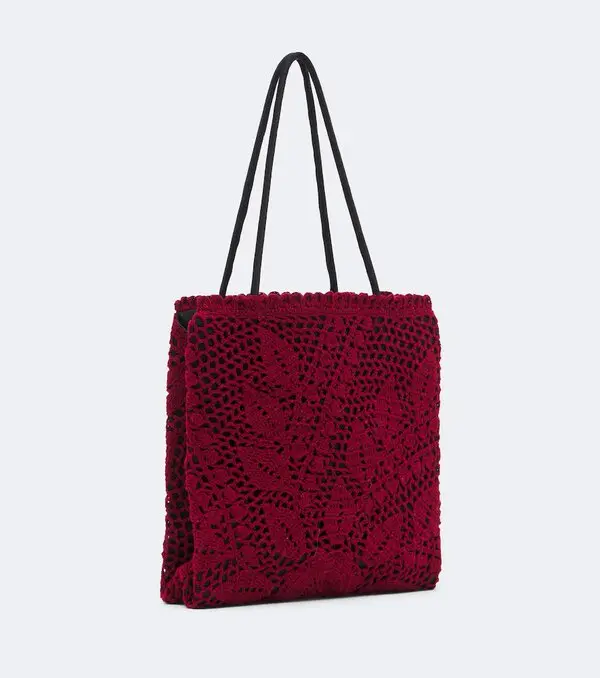 Magda Butrym Julia Crochet Top-handle Bag - Burgundy