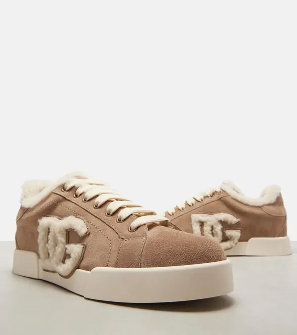 Dolce & Gabbana Dg Suede Sneakers - Brown