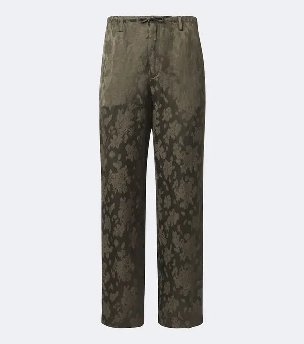 Dries Van Noten Jacquard Straight Pants