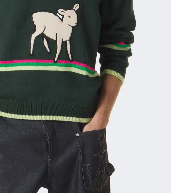 JW Anderson Embroidered Cotton Sweater