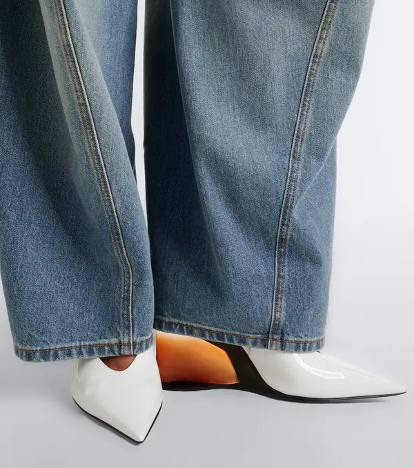 Alaïa Invisible Leather Wedge Pumps