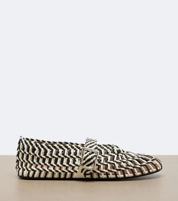 Alaïa Woven Leather Ballet Flats - Multicoloured