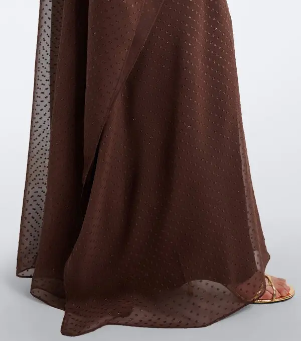 TALLER MARMO Silk Crêpe Fil Coupé Kaftan