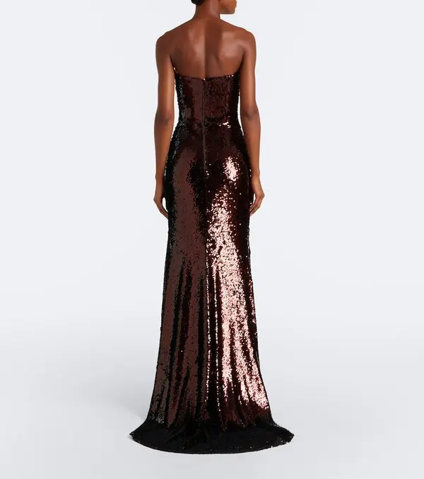 Alex Perry Sequined Bustier Gown