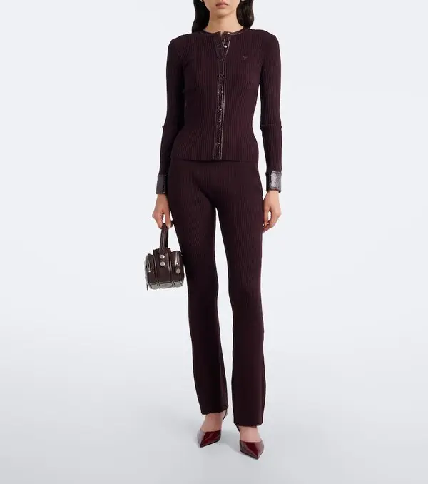 COURREGES Courrèges Ribbed-knit Cardigan