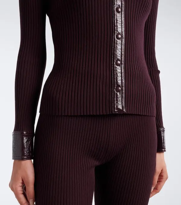 COURREGES Courrèges Ribbed-knit Cardigan With Button Detail