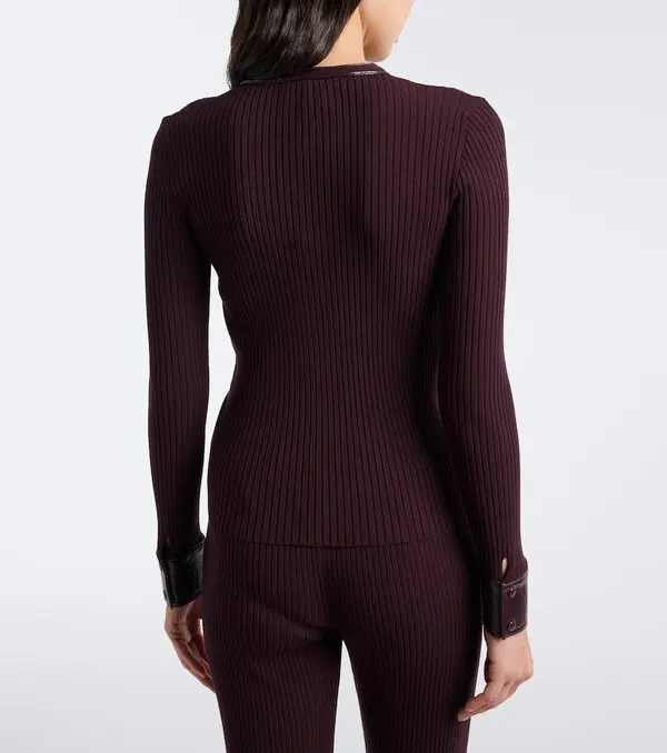 COURREGES Courrèges Ribbed-knit Cardigan With Button Detail
