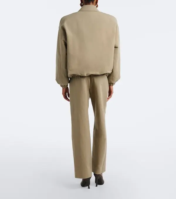 Magda Butrym Cotton Wide-leg Pants - Green