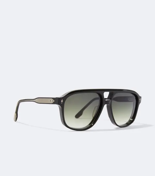 JACQUES MARIE MAGE Leonard Aviator Sunglasses - Green